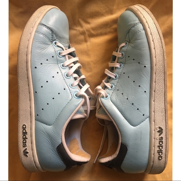 adidas | Shoes | Adidas Originals Baby Blue Leather Low Top Sneaker ...
